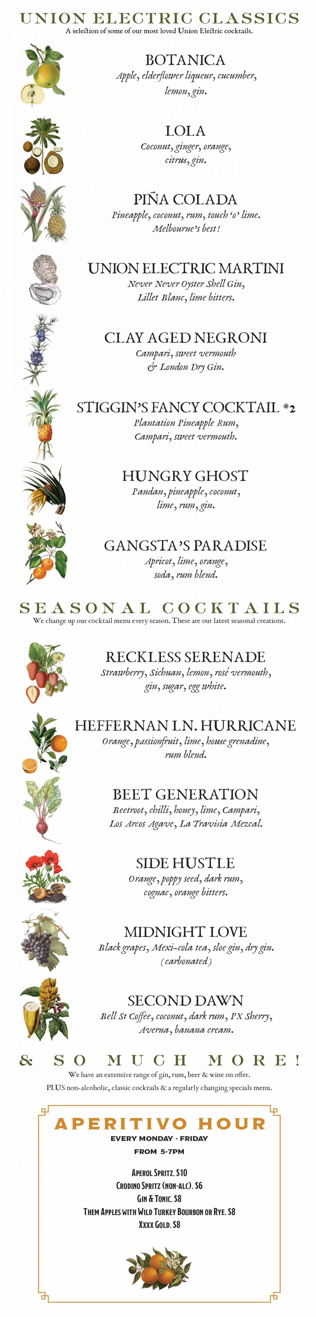 Menu – Union Electric